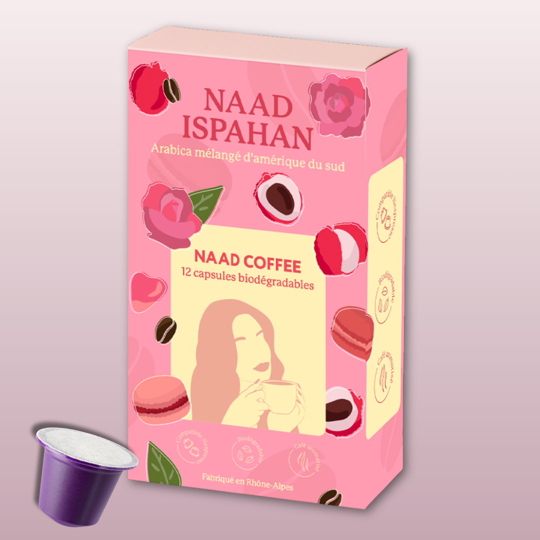 Boîtes 12 capsules de café aromatisé - Goût Ispahan – Naad Coffee